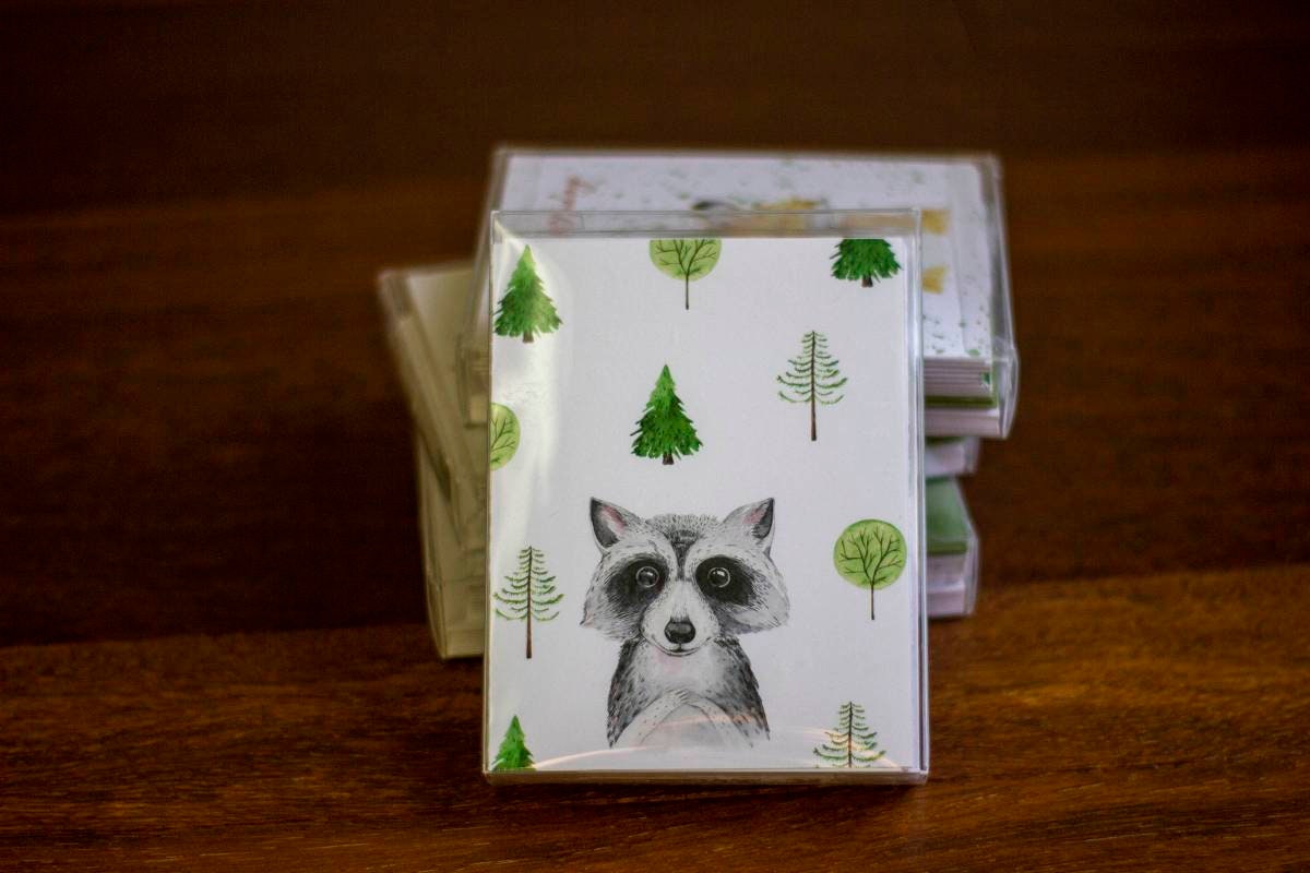 Woodland Creature Greeting Cards Set of 12 With Envelopes | Etsy