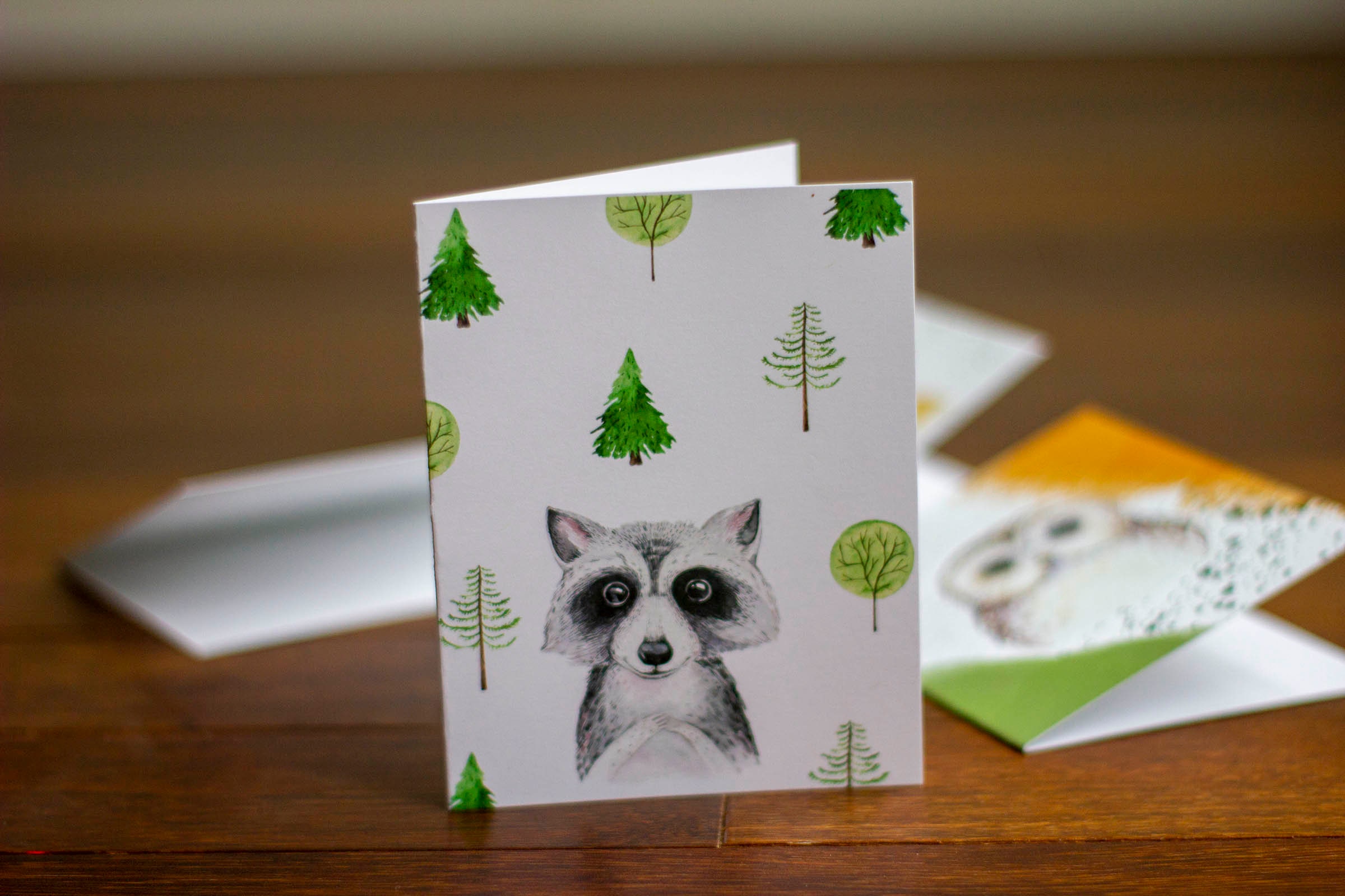 Woodland Creature Greeting Cards Set of 12 With Envelopes - Etsy