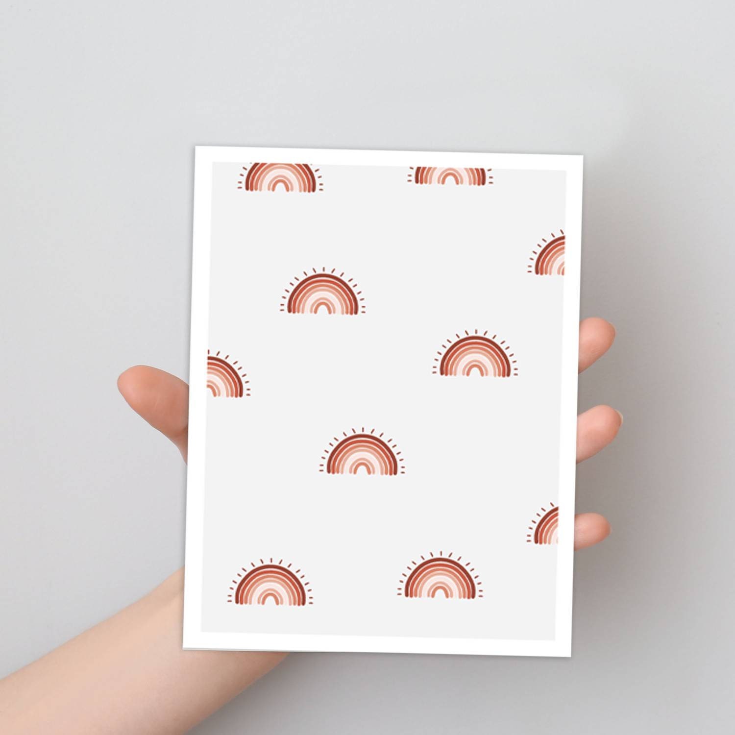 Boho Rainbow Greeting Card Collection pack / set of 12 with | Etsy