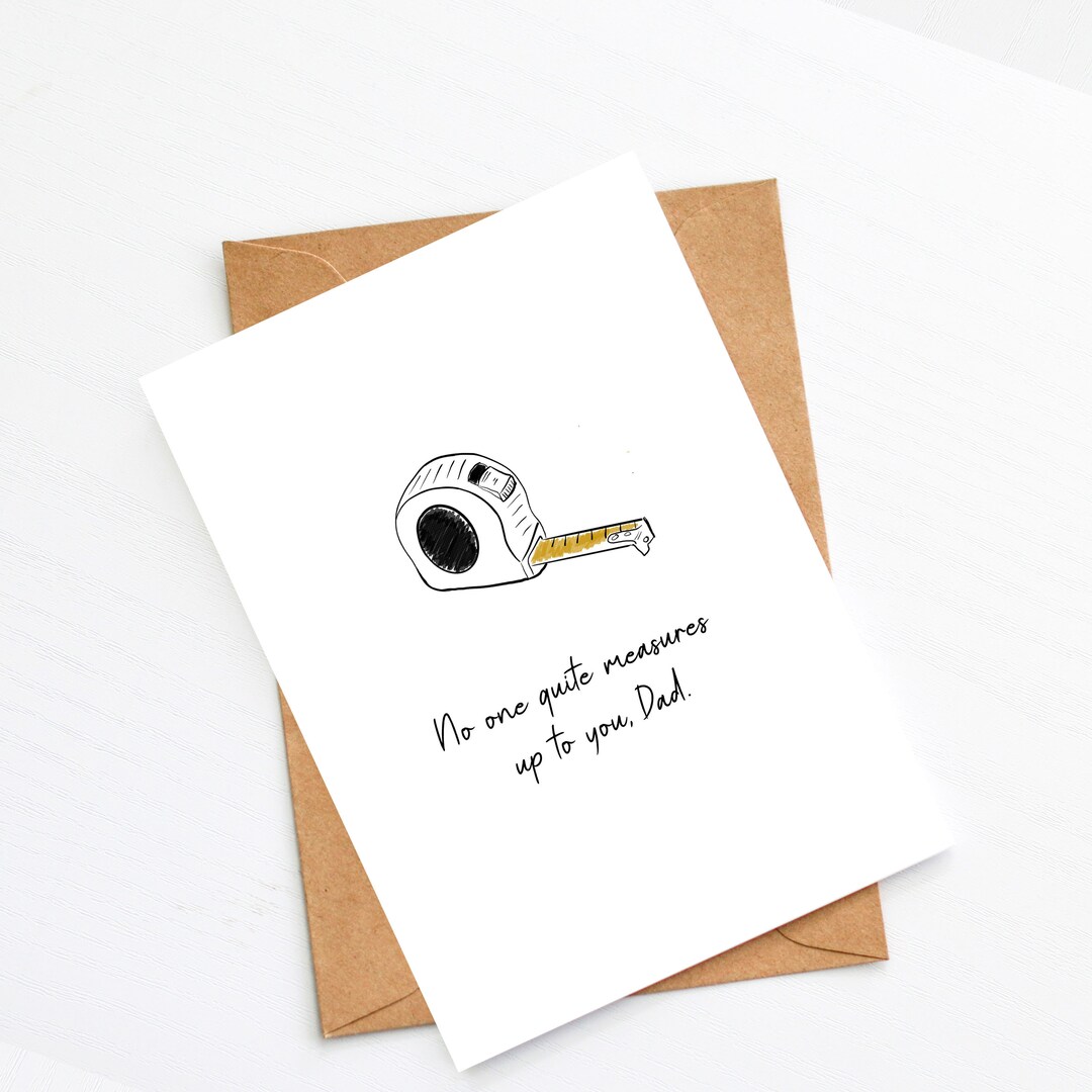 Father's Day Card Tape Measure - Etsy