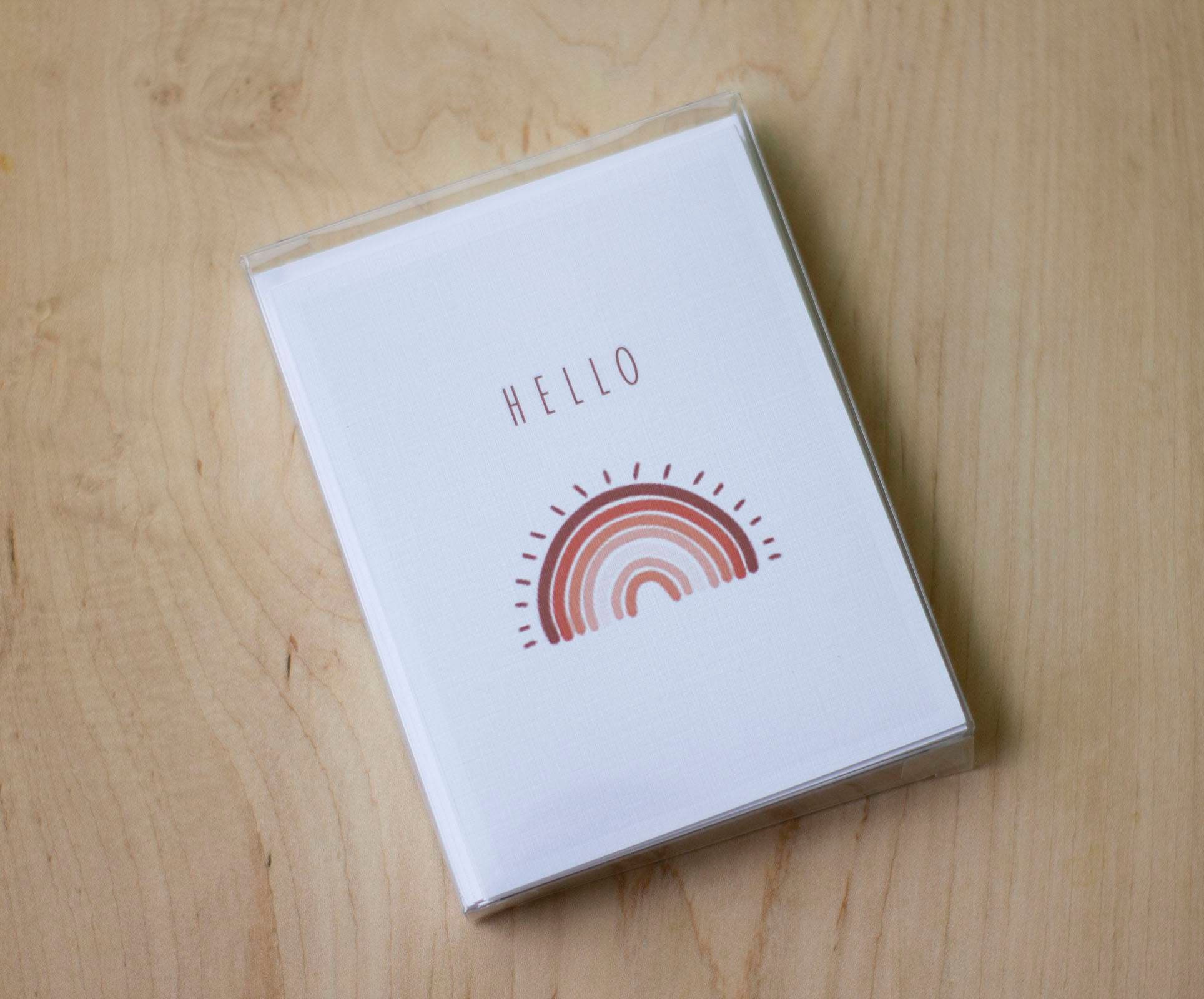 Boho Rainbow Greeting Card Collection Pack / Set of 12 With - Etsy