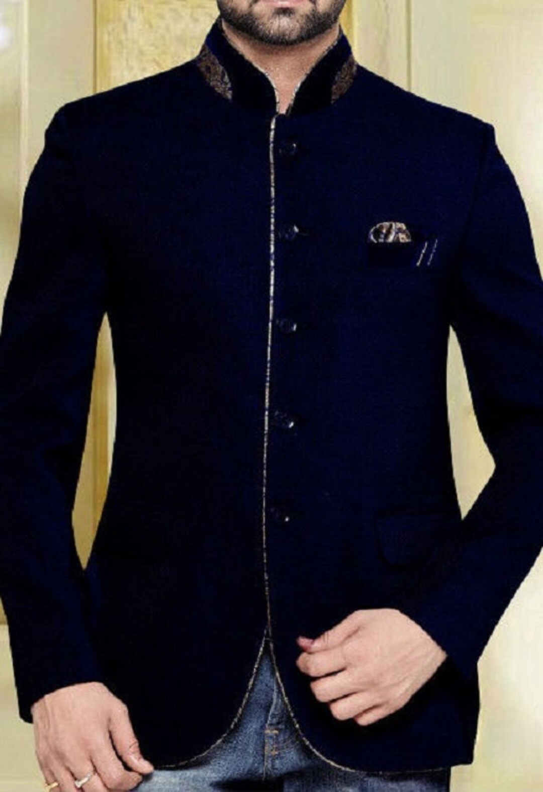 Smoking Wedding Jacket Men Designer Dinner Jacket Bespoke Blazer Groom ...
