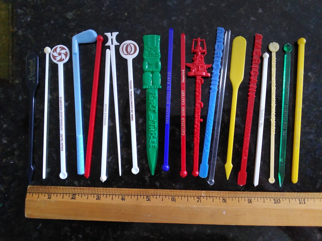 Vintage Cocktail Swizzle Sticks - Etsy