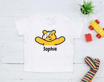 Girls Boys Personalised With Name Pudsey Children in Need Spots 2021 ...