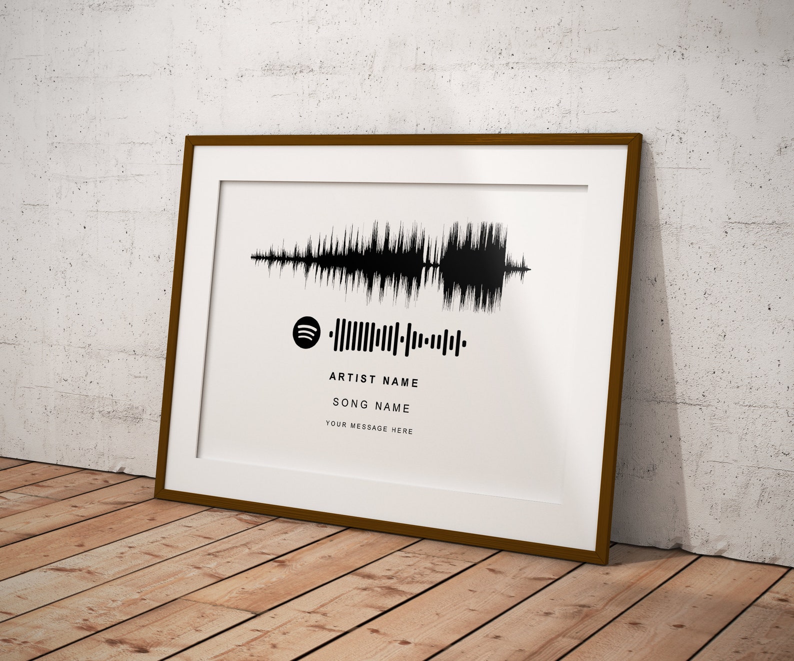 Custom Spotify Sound Wave Print Personalised Typography Poster | Etsy