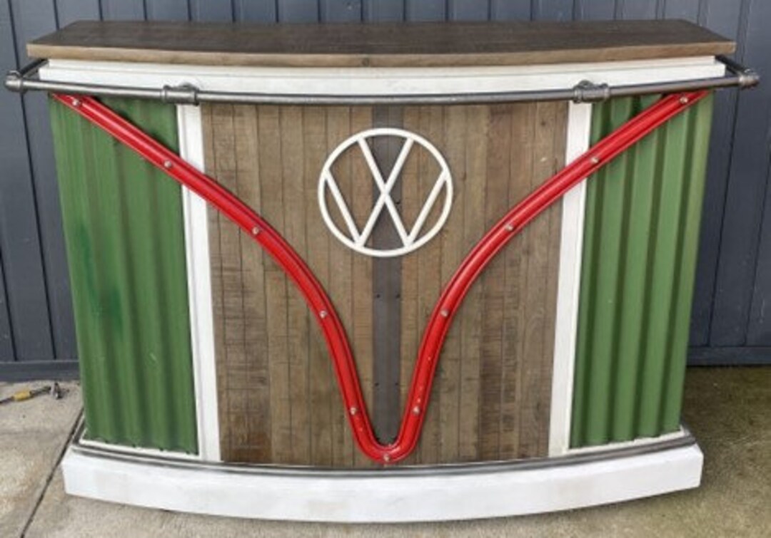 Large VW Volkswagen Indoor Outdoor Liquor Wine Home Bar Cabinet With ...