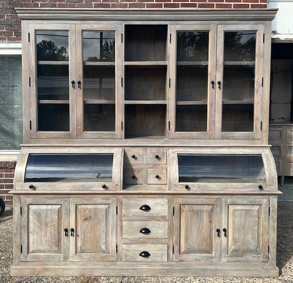 Large buffet cabinet with hutch store