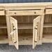 Coastal Sleek Mirror Door Credenza Breakfront Buffet Server Media ...