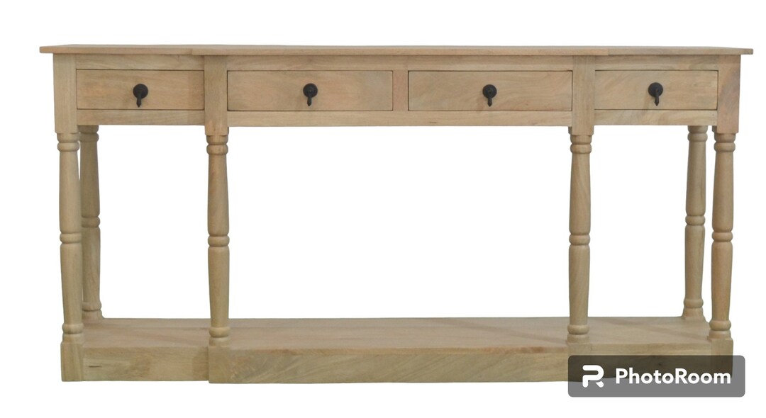 Modern Coastal 4 Drawer Breakfront Console Entryway Hallway Table With ...