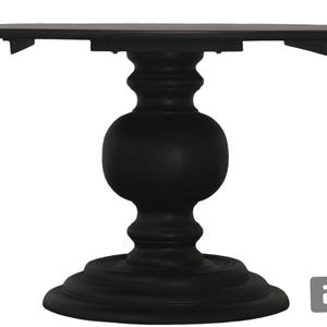 Modern Farmhouse 60 Black Pedestal Base Large 5' Round Kitchen Dining ...