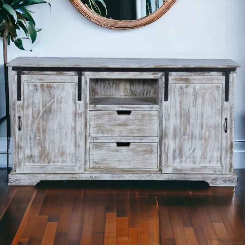 Whitewashed Tv Stand - Etsy