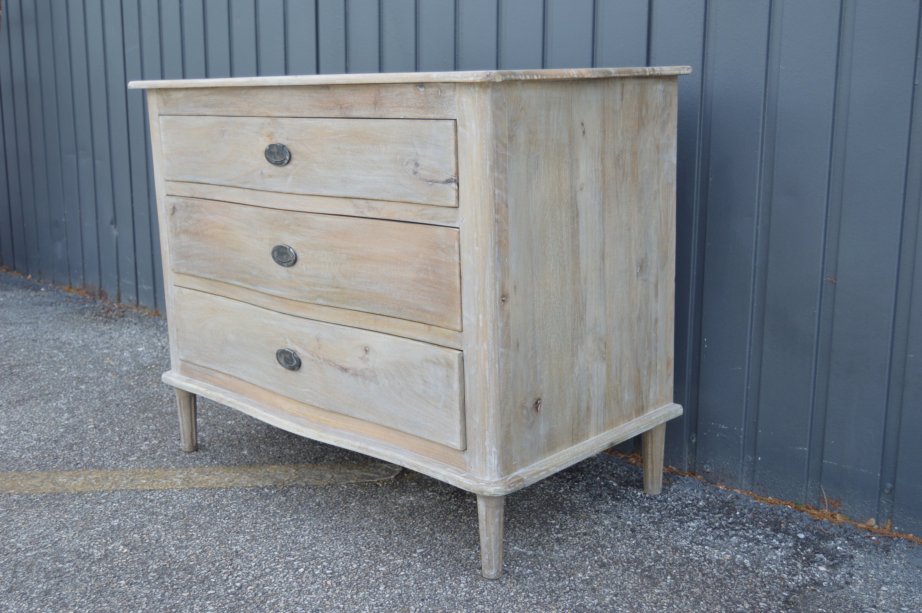 Coastal Sleek Bachelors Chest of Three Drawers Oversize Rustic - Etsy