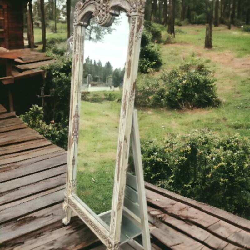 Antique Standing Mirror - Etsy
