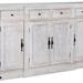 French Country 4 Door 4 Drawer Tall Narrow Solid Wood Breakfront ...