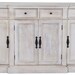 French Country 4 Door 4 Drawer Tall Narrow Solid Wood Breakfront ...