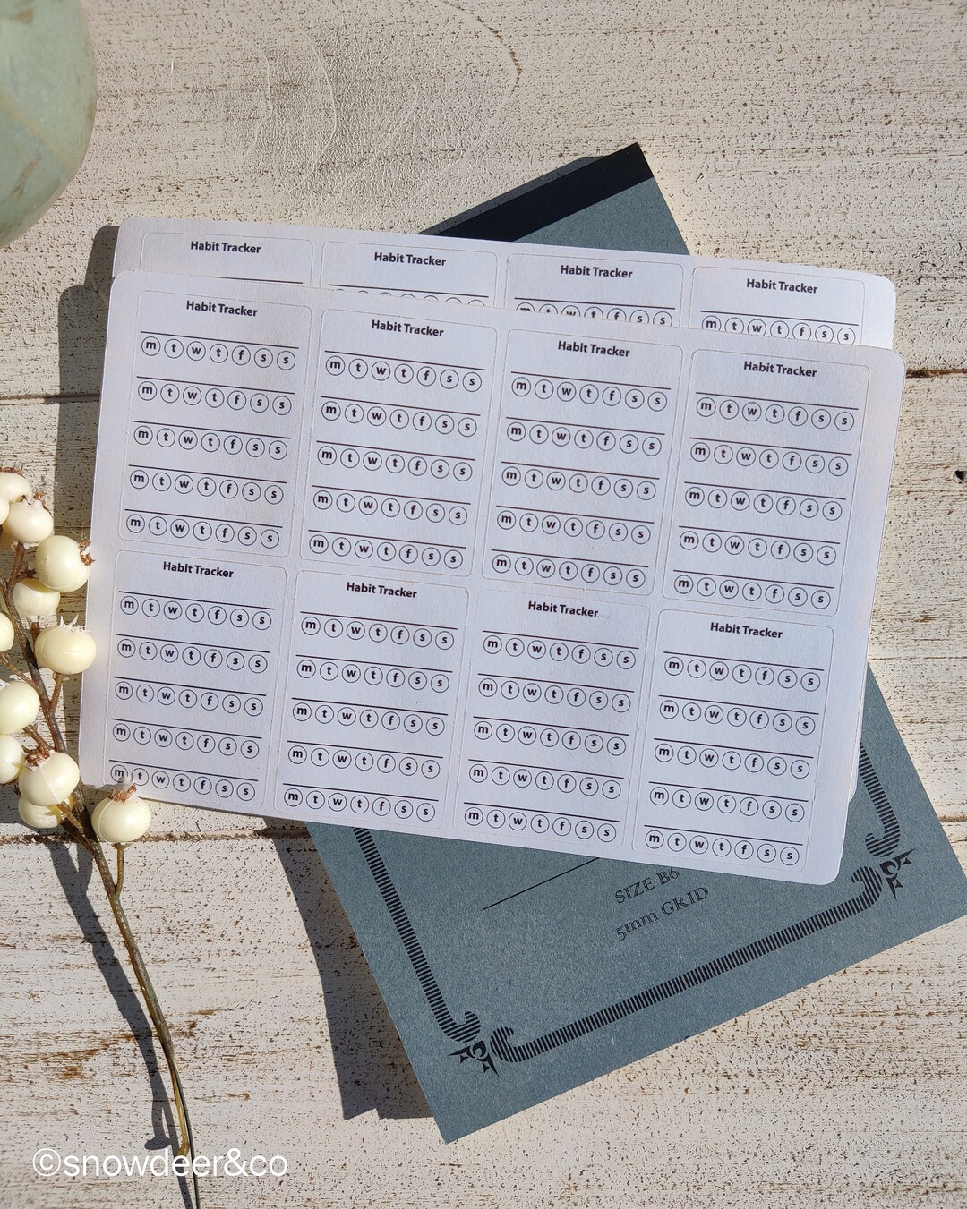 Habit Tracker Stickers Mini Habit Trackers Building Habits Bullet ...