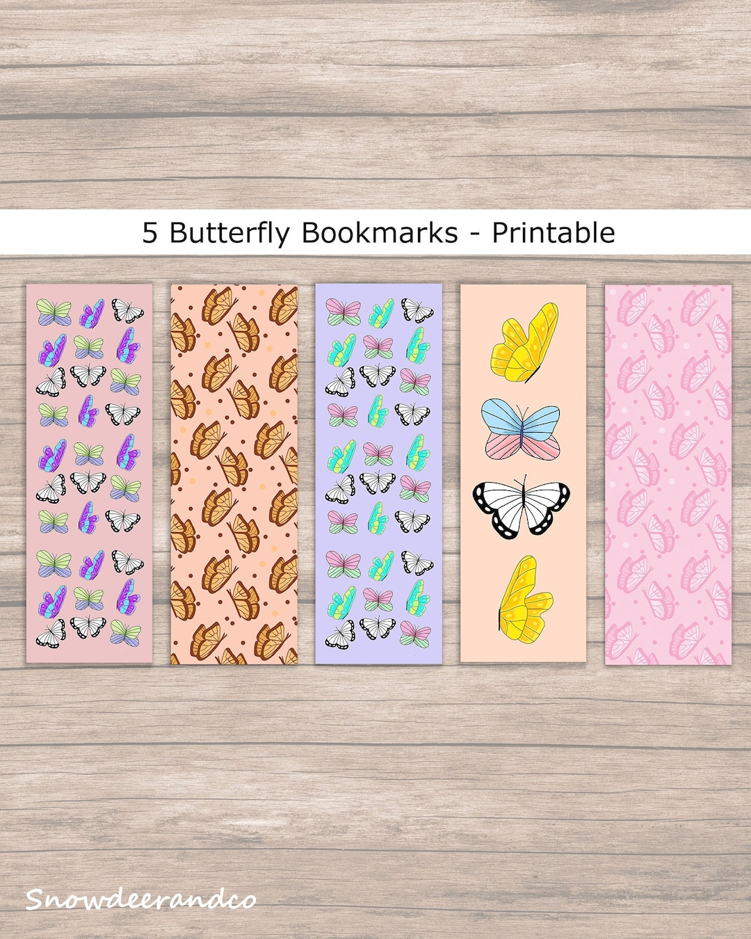 Butterfly Printable Bookmarks Printable Bookmarks Happy Bookmarks ...