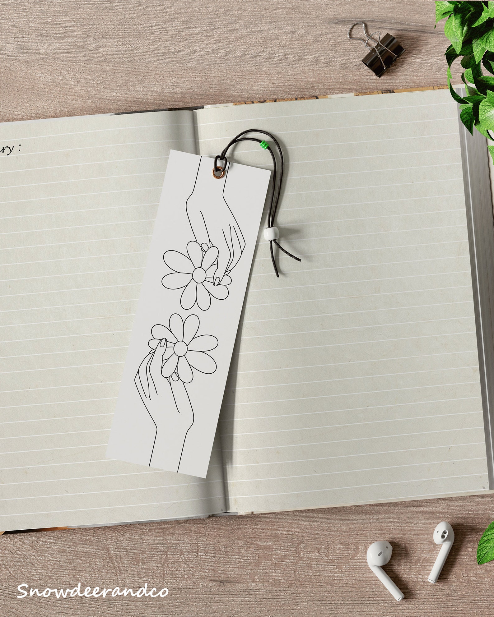 Printable Bookmark Coloring Bookmarks Printable Set of 5 Hand-drawn ...