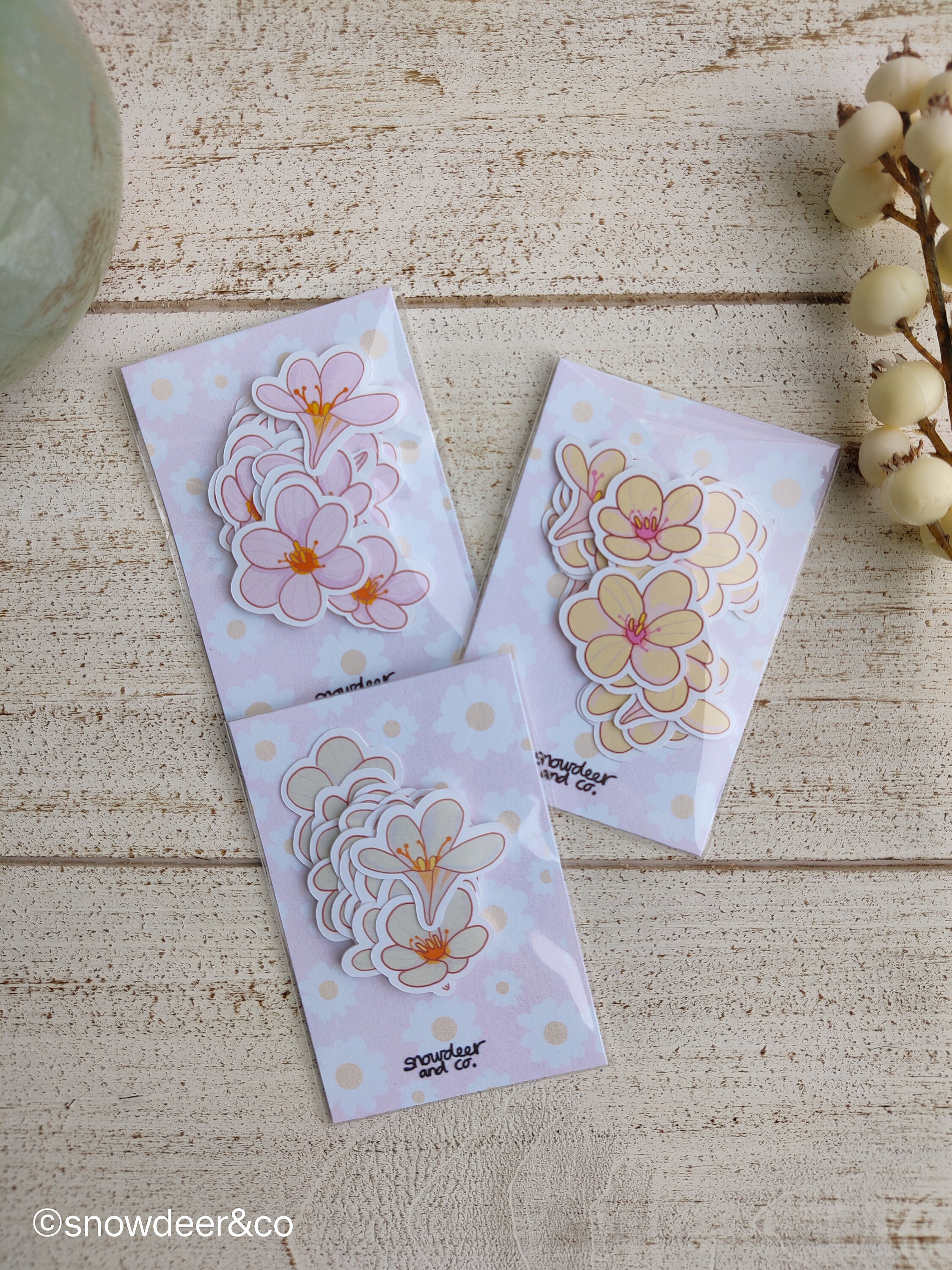 Pastel Flower Sprinkle Stickers Floral Sticker Pack Cute Flowers Pastel ...