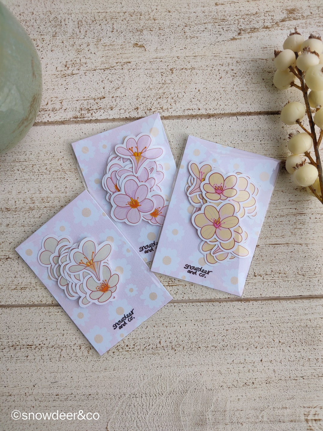 Pastel Flower Sprinkle Stickers Floral Sticker Pack Cute Flowers Pastel ...