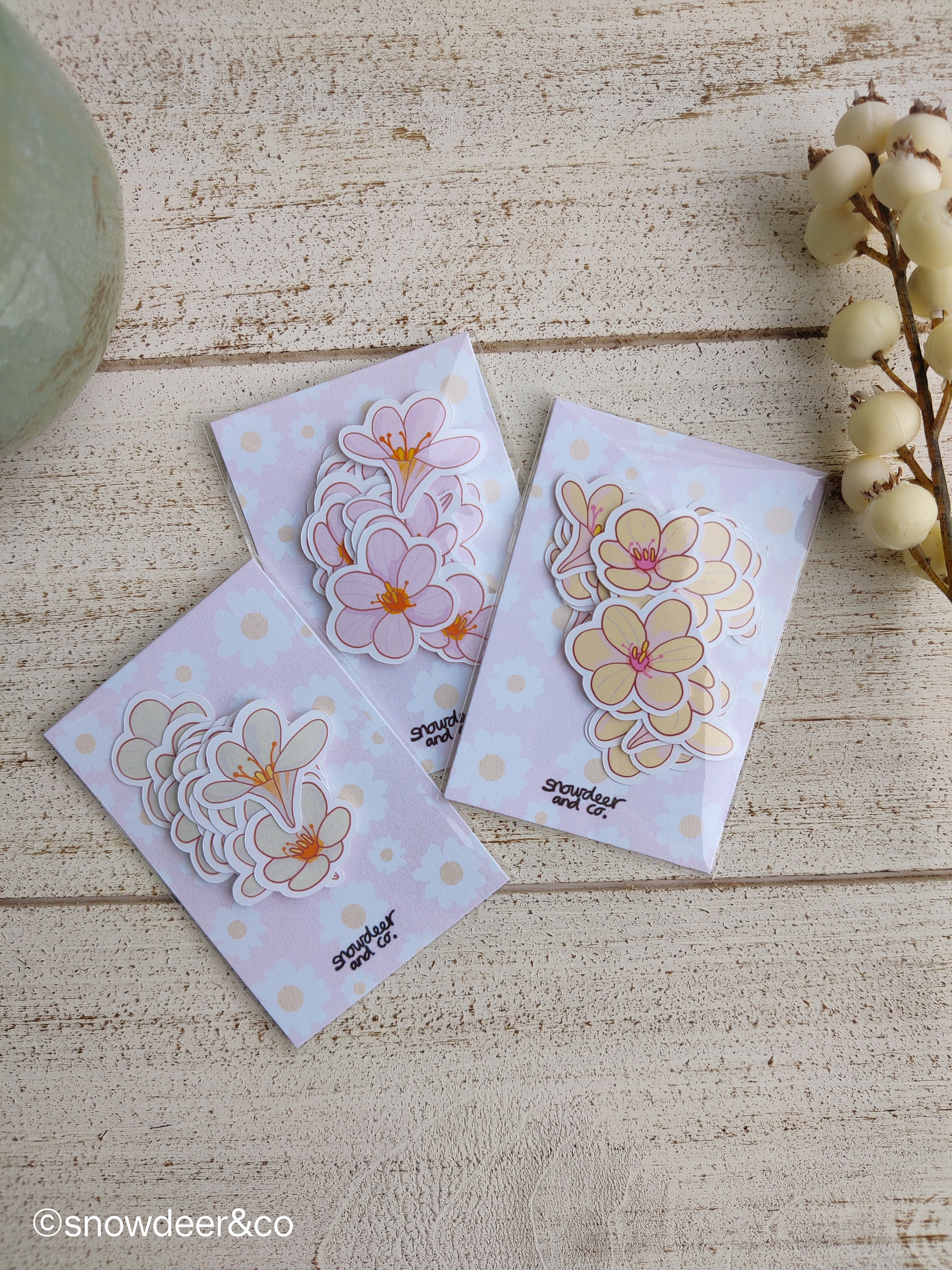 Pastel Flower Sprinkle Stickers Floral Sticker Pack Cute Flowers Pastel ...