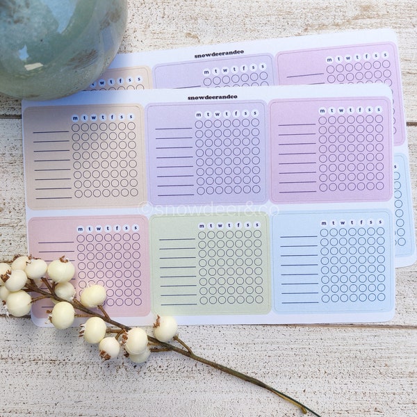 Habit Tracker Stickers - Etsy