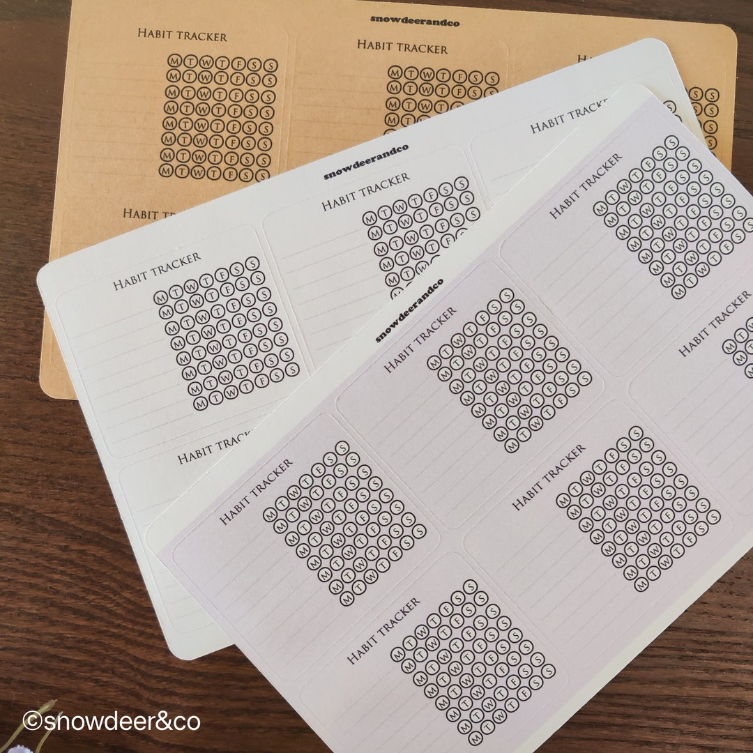 Habit Tracker Stickers Mini Habit Trackers Building Habits Bullet ...