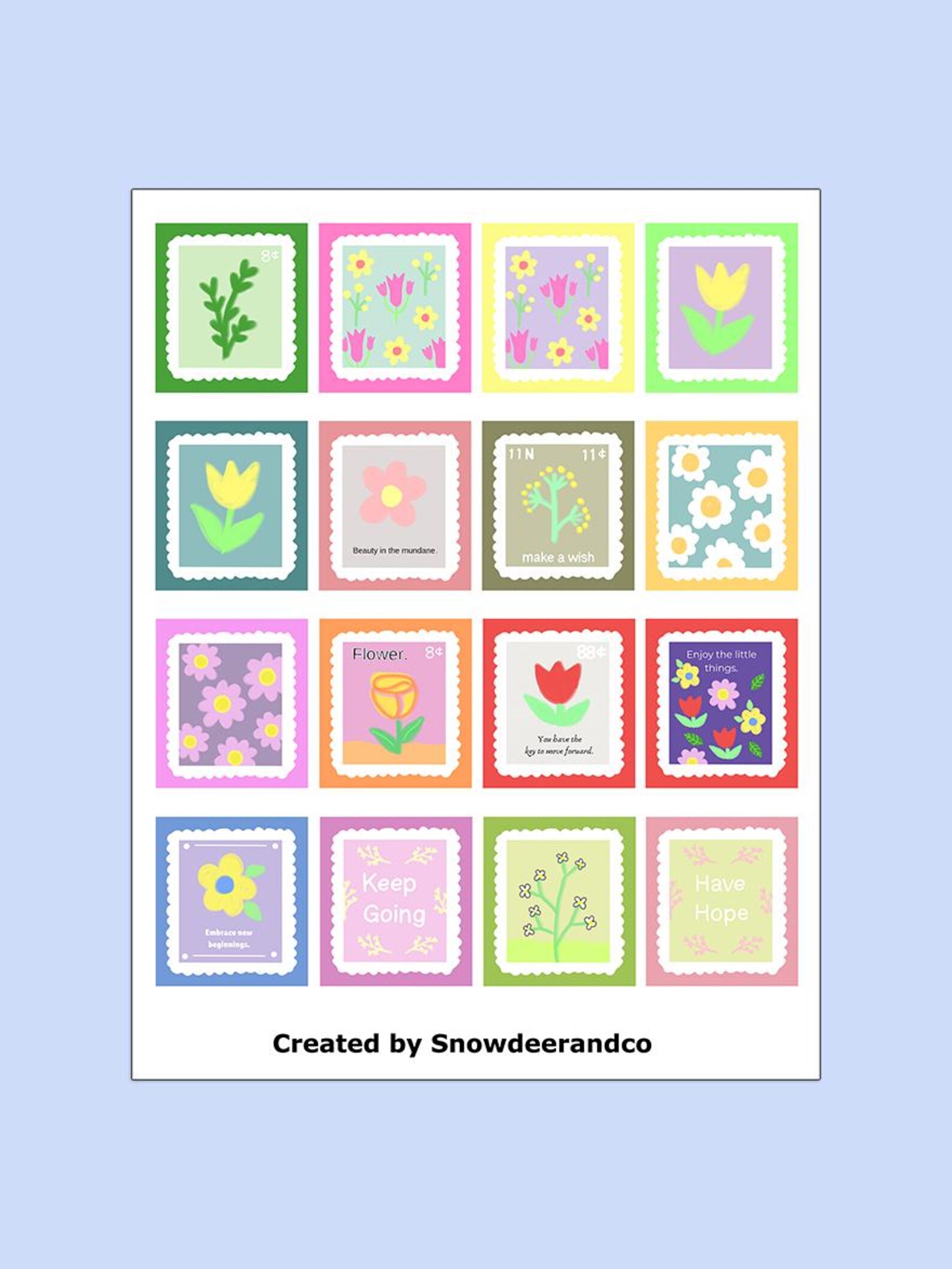 Downloadable Stickers Fake Stamp Stickers Printable Stamp Stickers ...