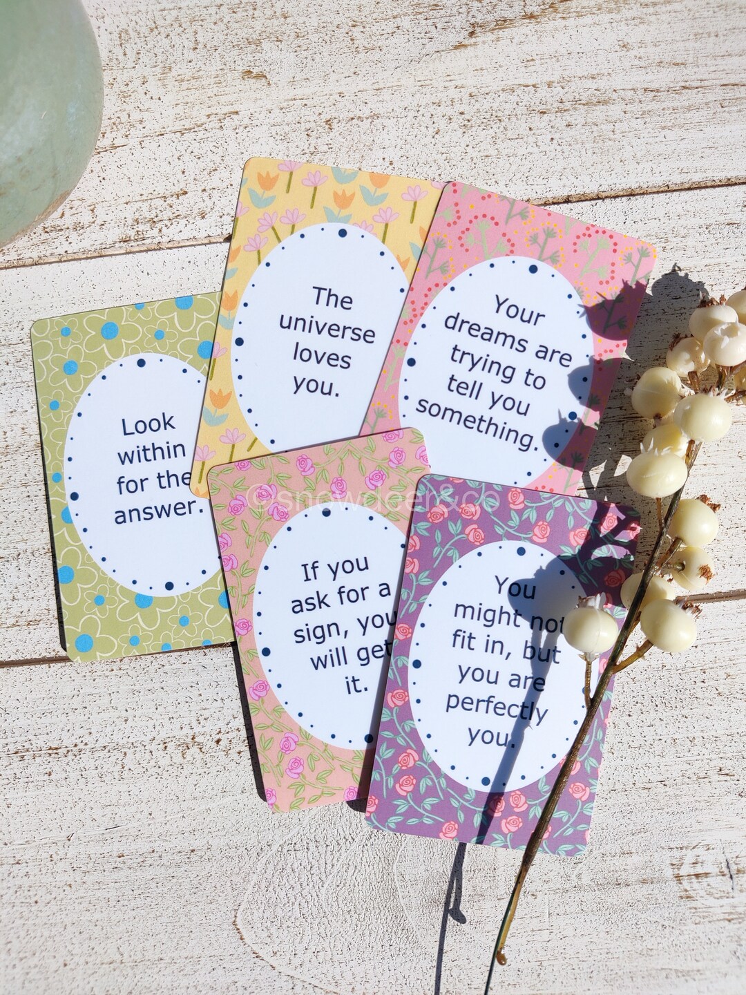 Floral Oracle Deck Handmade Tarot Cards Flower Illustrated Tarot Cards ...