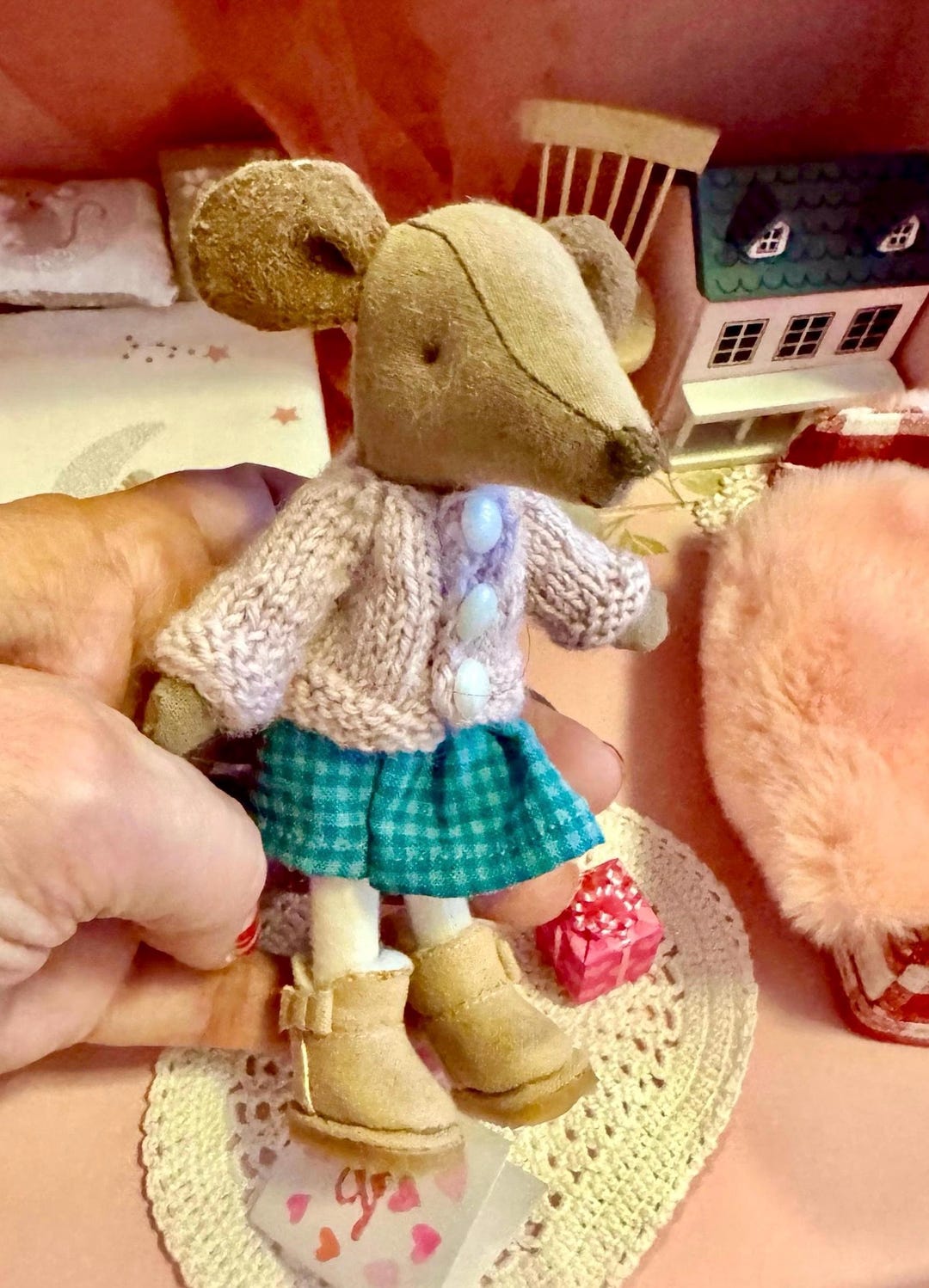 Maileg Mouse Boots Miniature Christmas Maileg Shoes Dollhouse ...