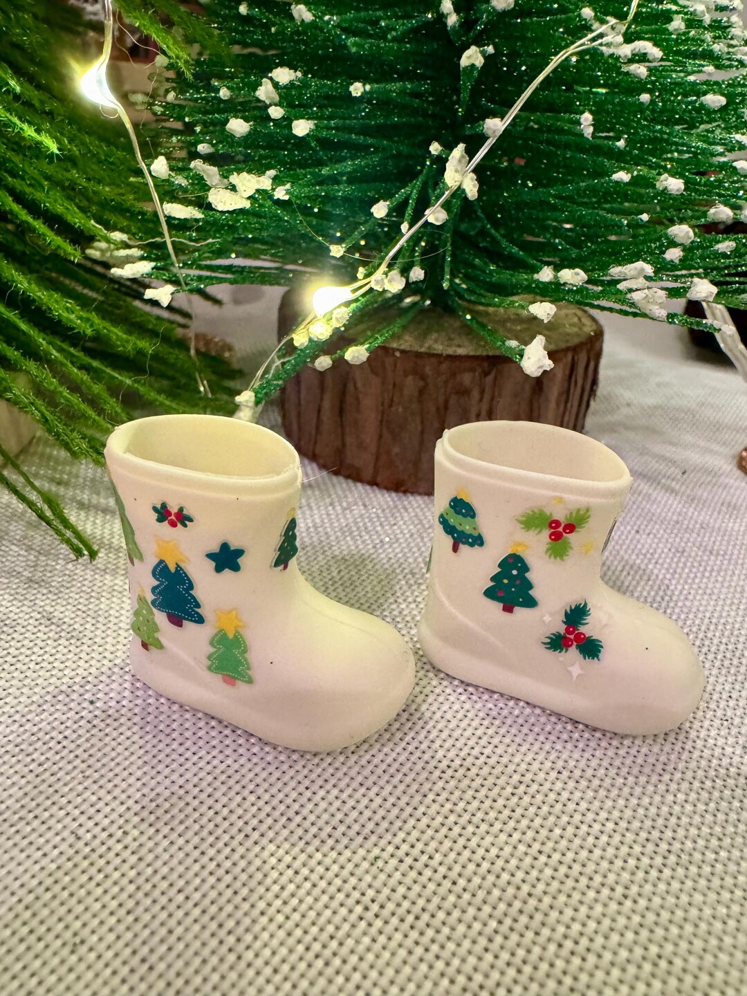 Maileg Dollhouse Miniature Christmas Boots Maileg Shoes - Etsy