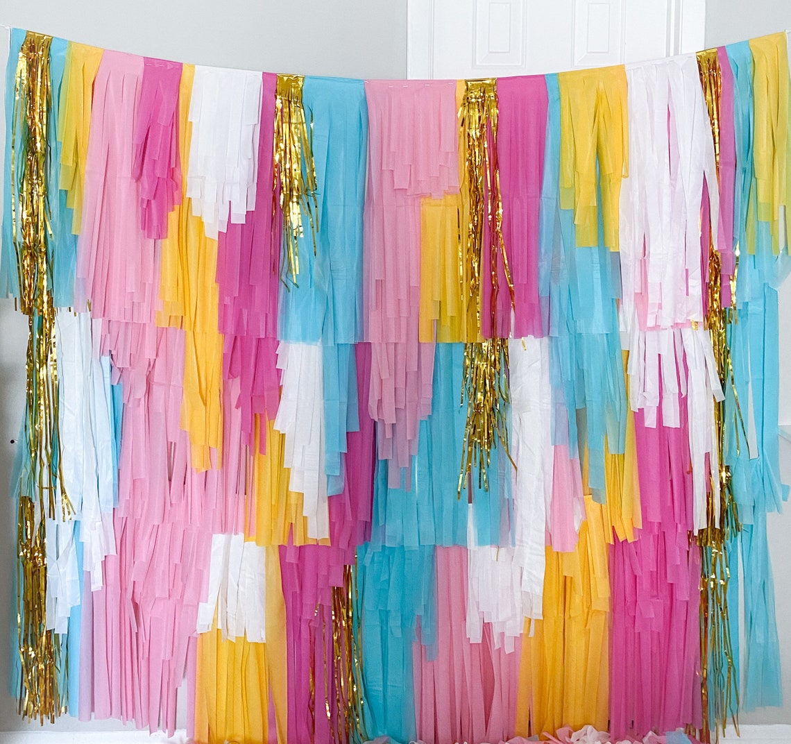 Color Backdrop, Fringe Wall, Custom Backdrop, Pop of Color, Tassel Wall ...