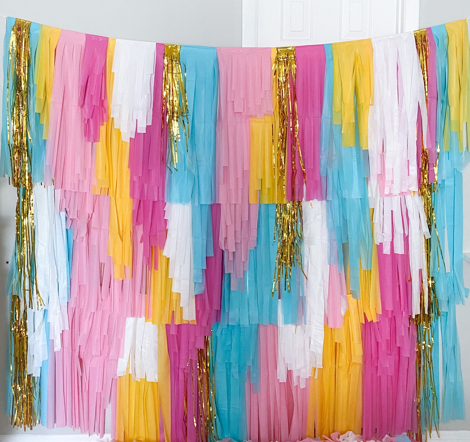 Color Backdrop, Fringe Wall, Custom Backdrop, Pop of Color, Tassel Wall ...