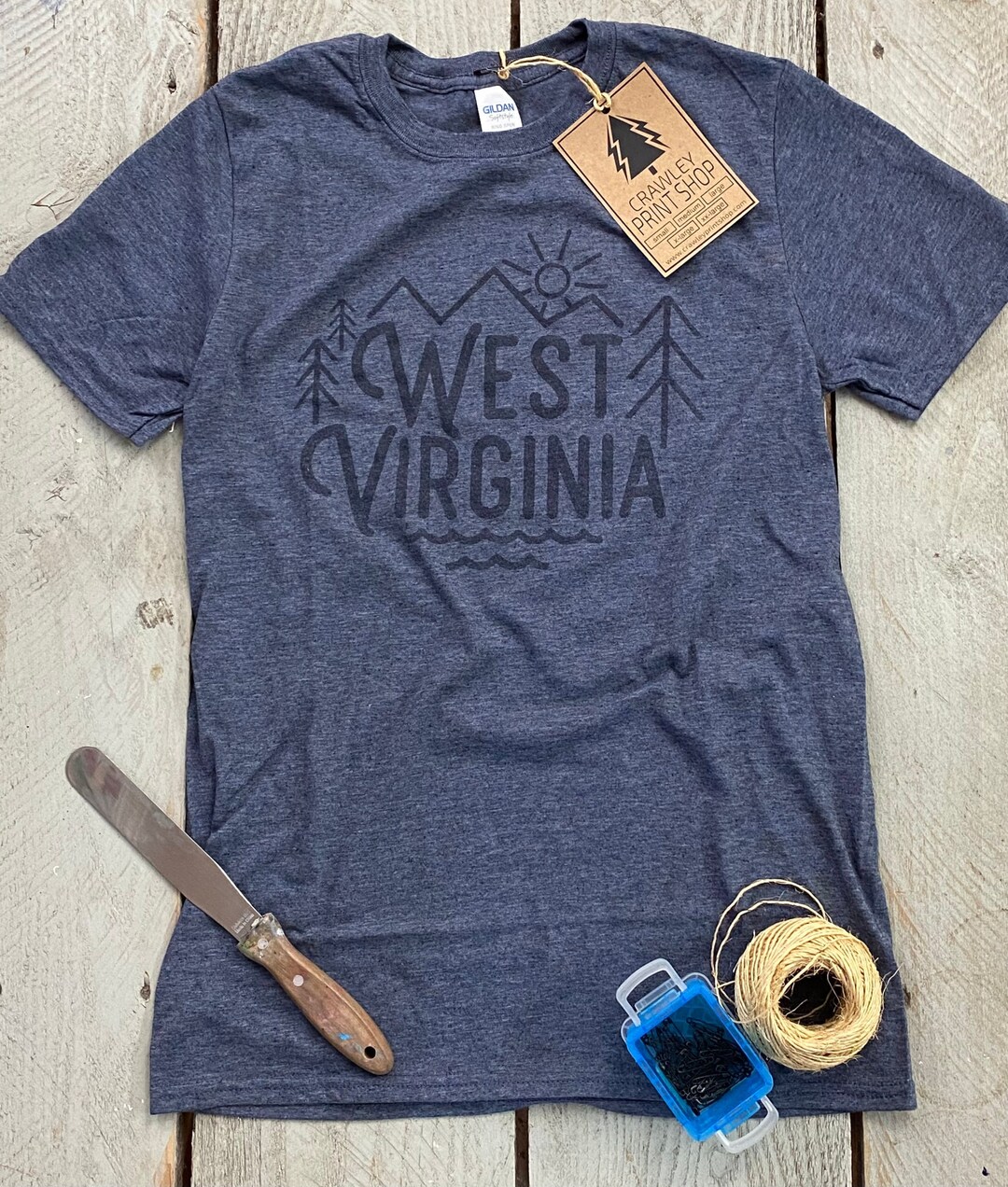 West Virginia Graphic T-shirt, Mountains and Valleys, State Pride ...