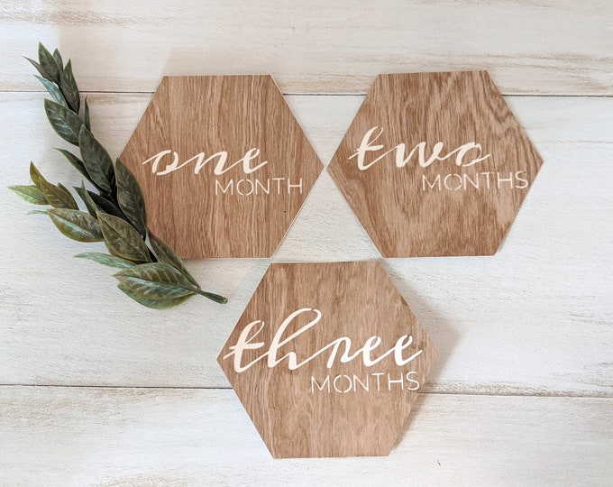 Baby Milestone Card Set (12) // Monthly Milestone Cards // Newborn ...