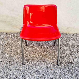 Mid Century Red Plastic Chair by Osvaldo Borsani for Tecno / Model ...