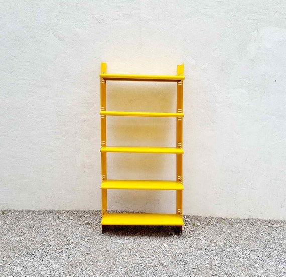 Mid Century Modern Wall Shelves / Yellow Book Shelves /yellow | Etsy