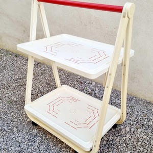 Mid Century White Plastic Bar Cart / Pierre Cardin Design / Produced by ...