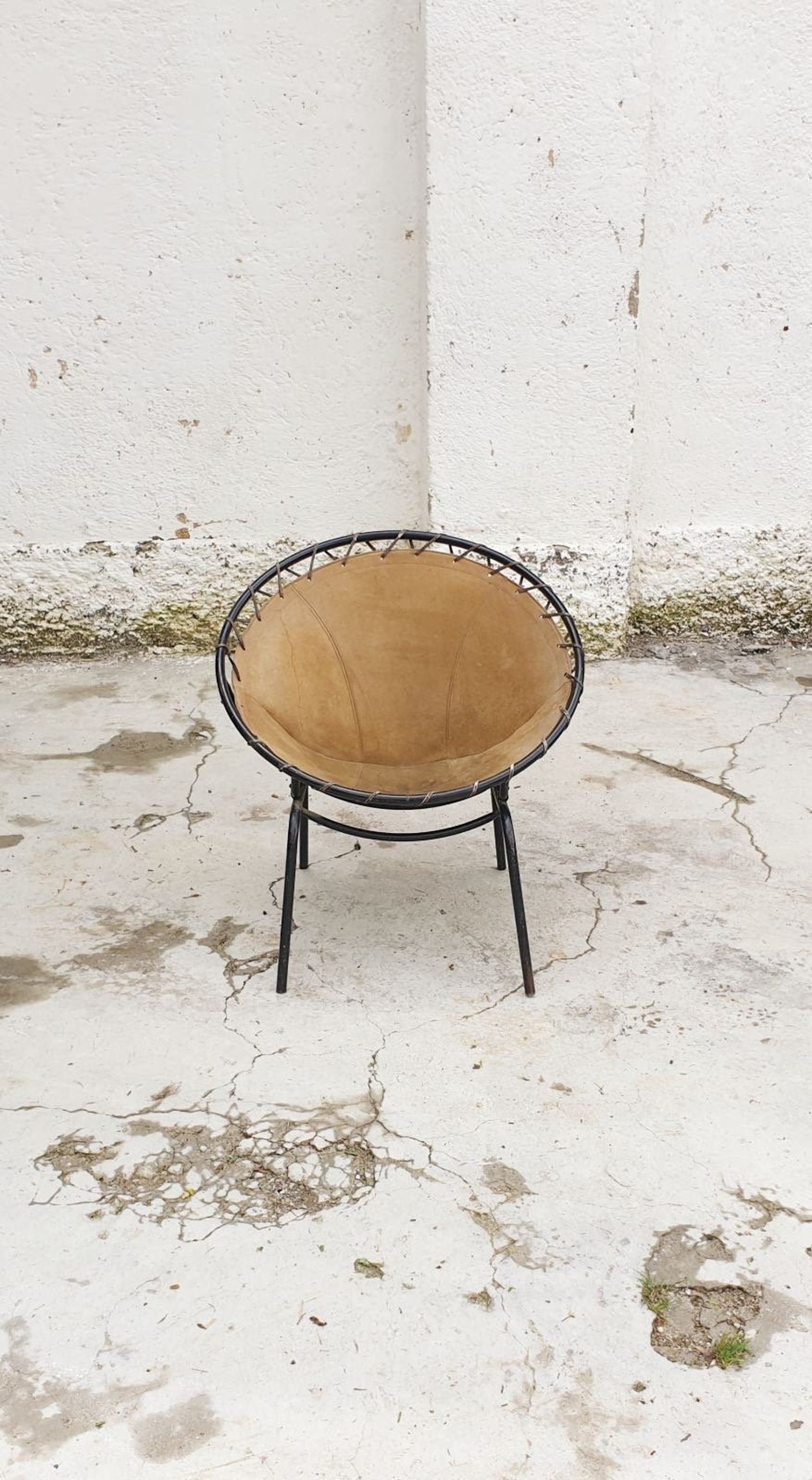 Mid Century Modern Chairs/vintage Circle Chair/design in Style Lusch ...