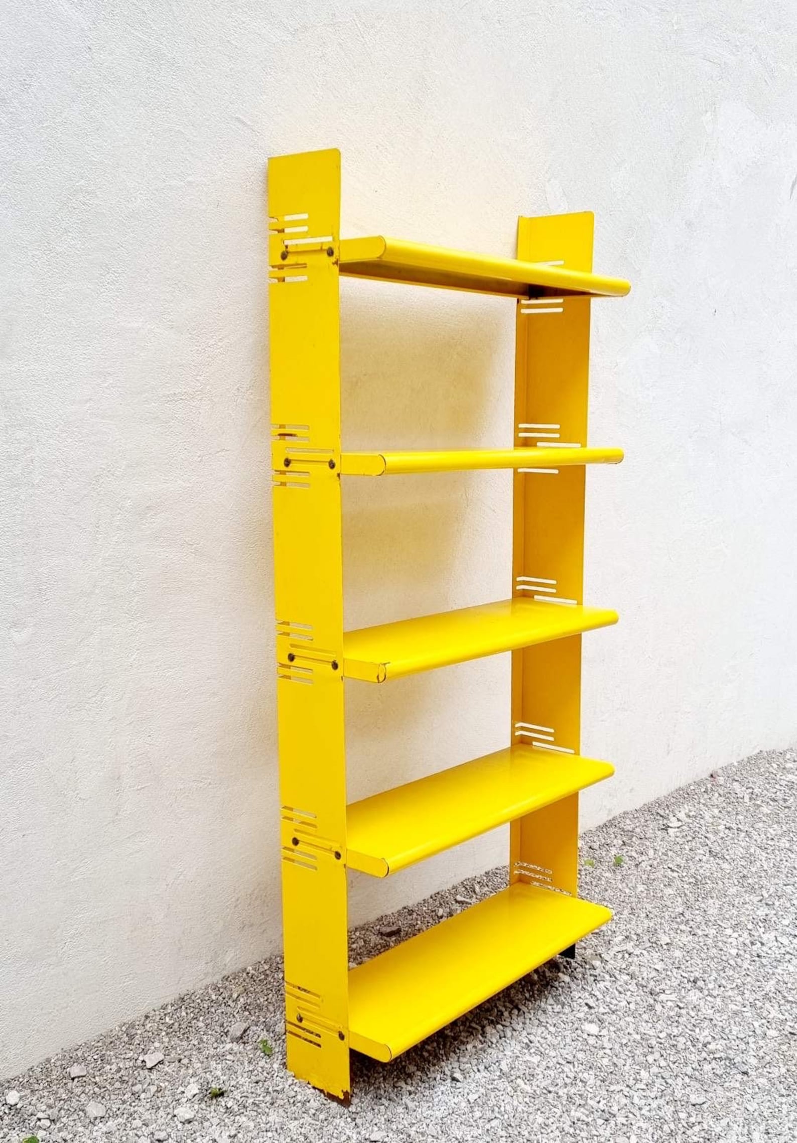 Mid Century Modern Wall Shelves / Yellow Book Shelves /yellow | Etsy