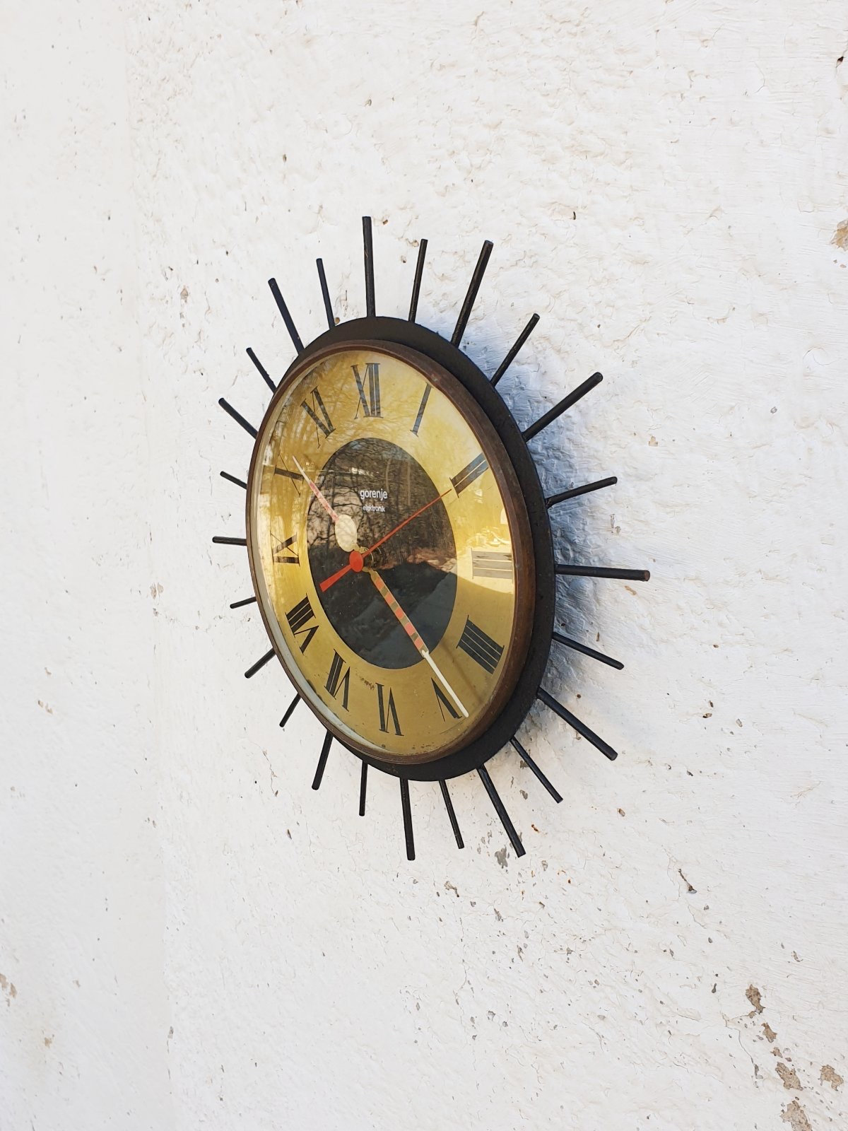 Vintage Sunburst Clock / Mid Century Sunburst Clock / Vintage | Etsy