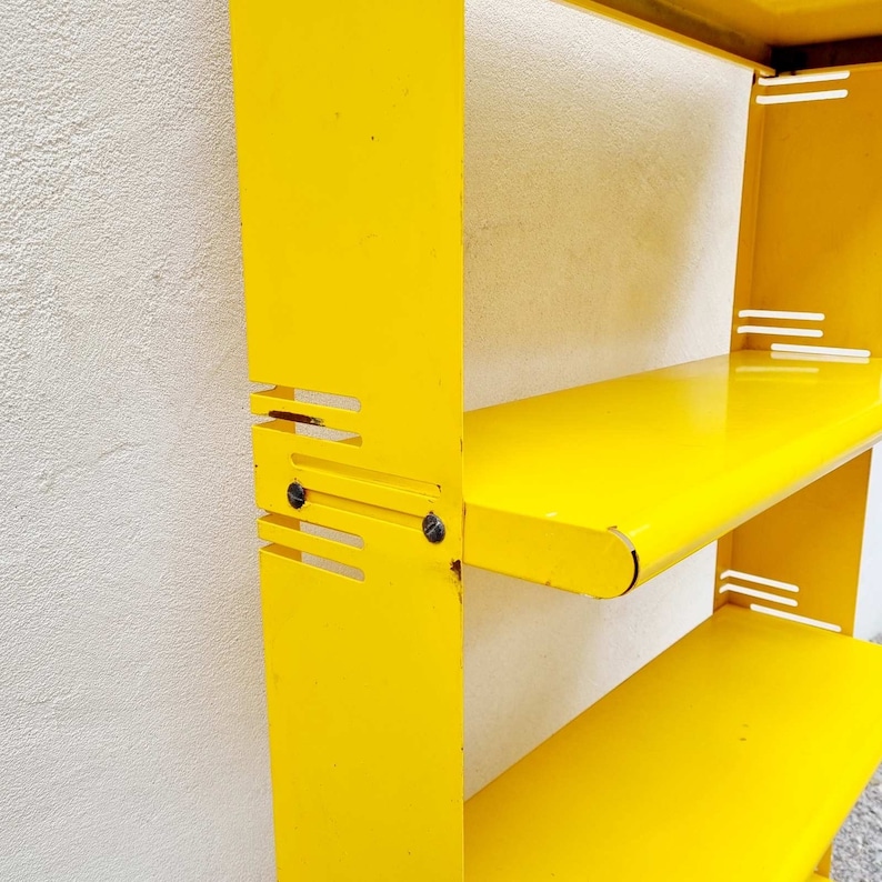 Mid Century Modern Wall Shelves / Yellow Book Shelves /yellow | Etsy