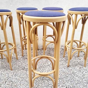 1 of 5 Vintage Bentwood Bar Stool / Thonet Style Chairs / Thonet Style ...