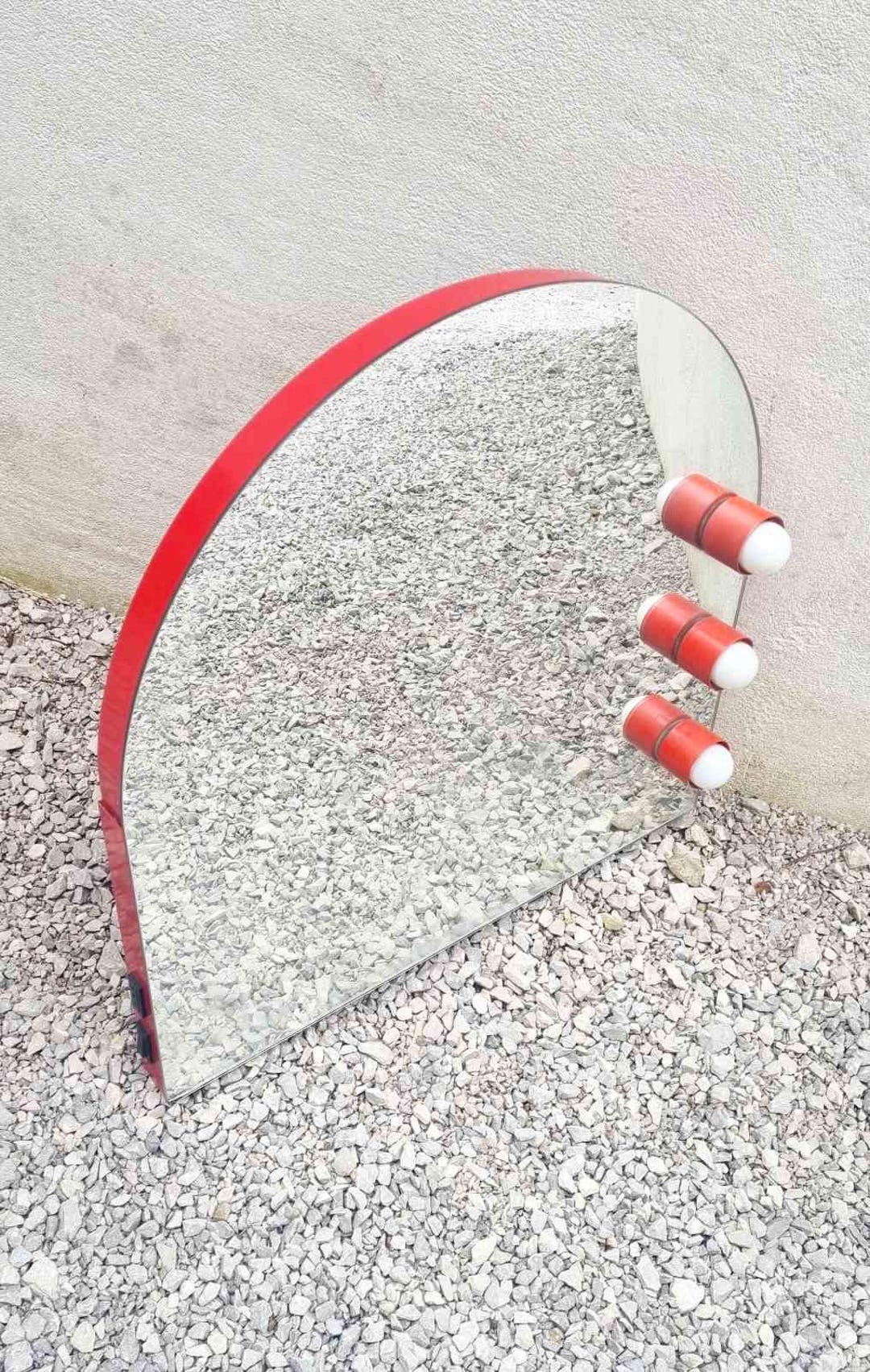 Mid Century Metal Wall Mirror / Vintage Mirror / Space Age Mirror ...