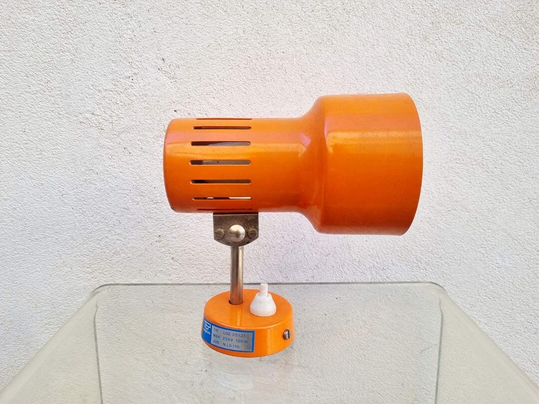 Mid Century Orange Wall Lamp / Industrial Lamp / Tep Zagreb / Retro ...