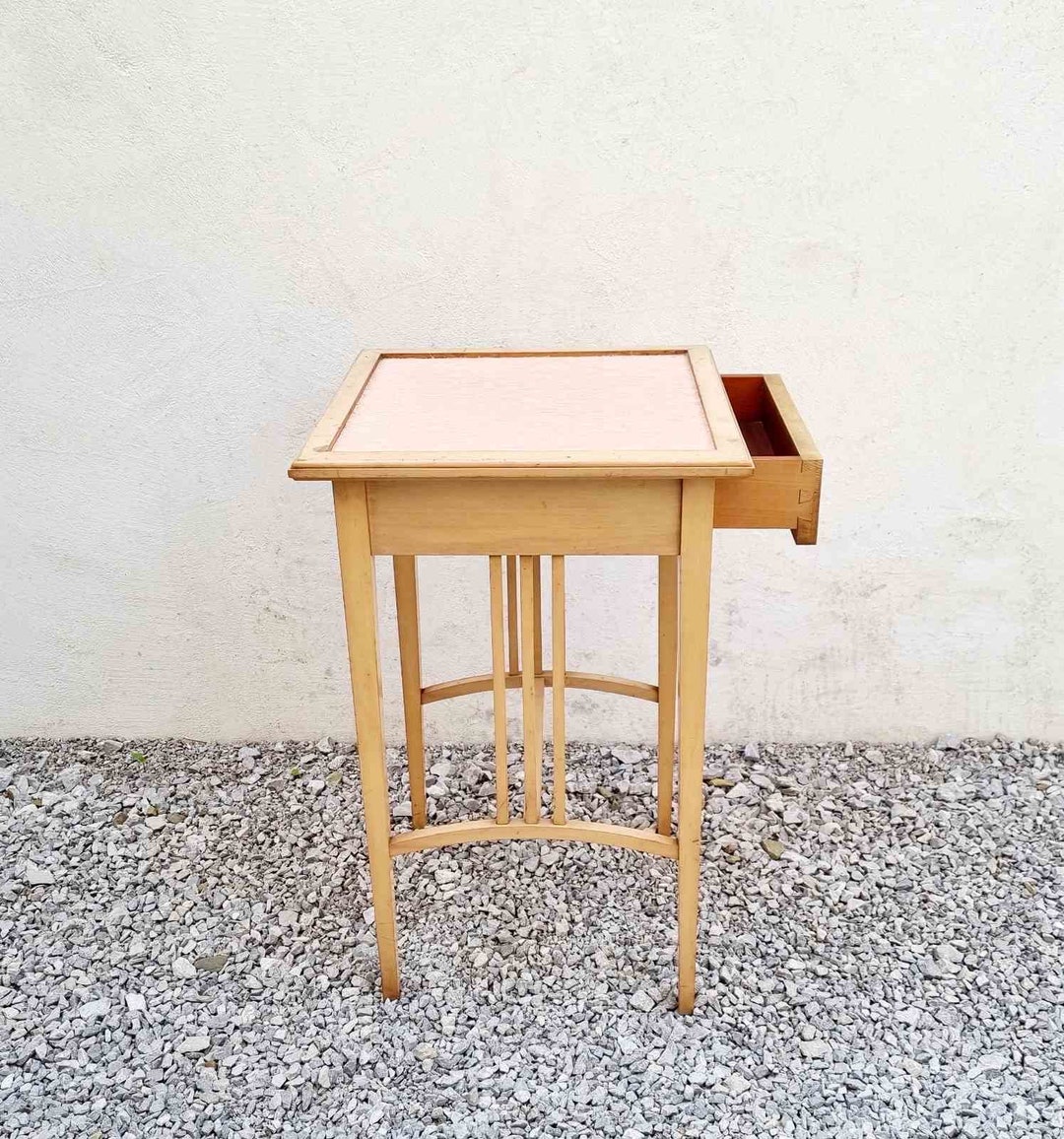 Art Deco Wooden Table / Wooden Side Table / Vintage Wooden End Table ...