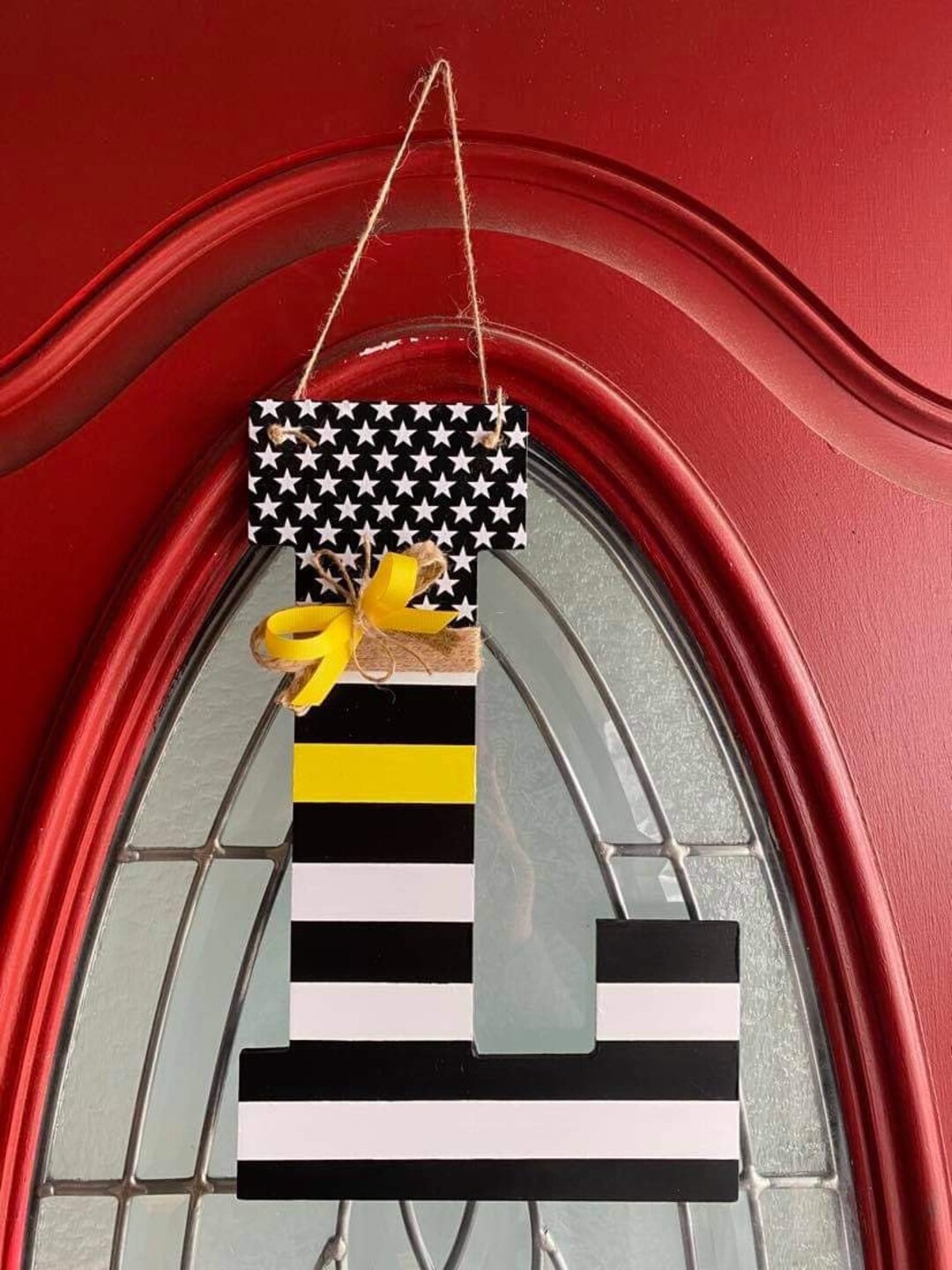 Thin Yellow Line / 911 /dispatch Thin Yellow Line / Yellow Line Wreath ...