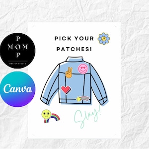 Jean Jacket Decorating Party Invitation: Pick Your Patches, Canva ...