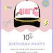 Hat Design Birthday Party Invite: Poster & Phone Template (canva Pro ...