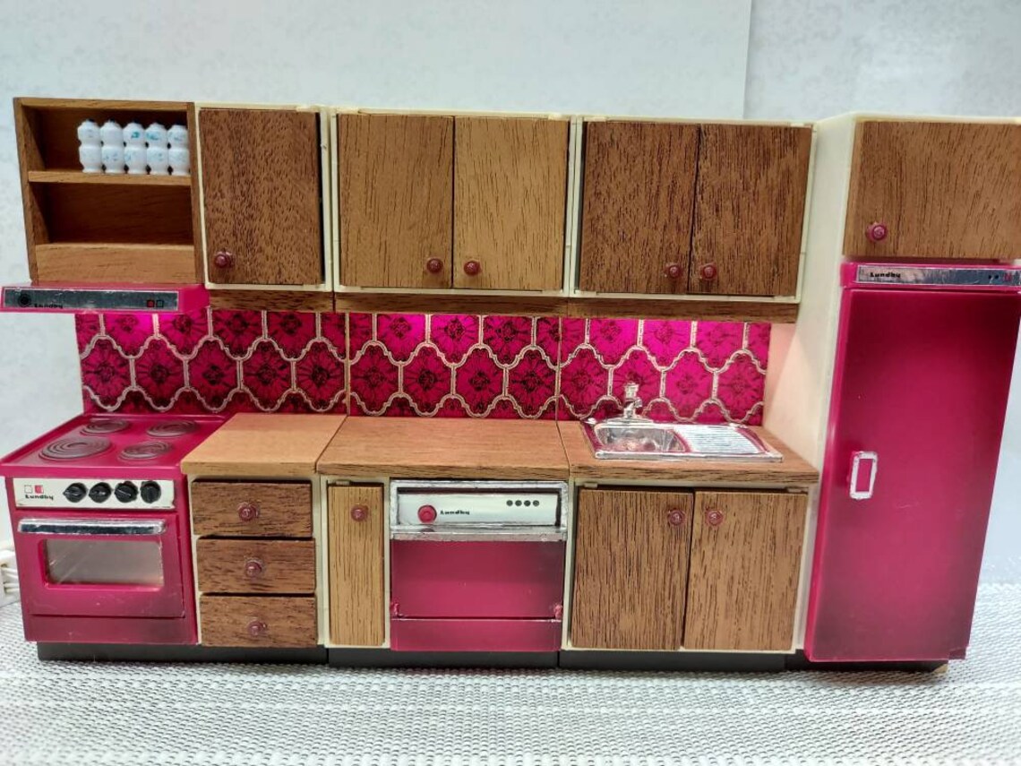 Lundby original complete kitchen with lights and tiny | Etsy